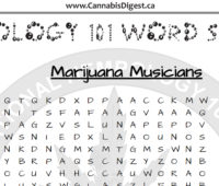 Play the Marijuana Musician Wordsearch Puzzle - Cannabis Digest
